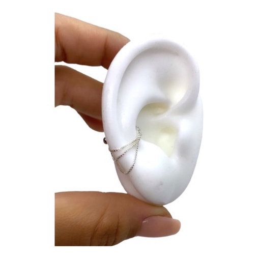 Piercing Conch Correntinha Prata 925 Delicada | Shopee Brasil
