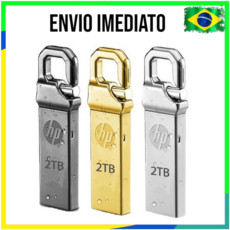 Pen Drive HP 32GB/128GB/512GB/2TB USB 3.0 Flash Drive | Shopee Brasil