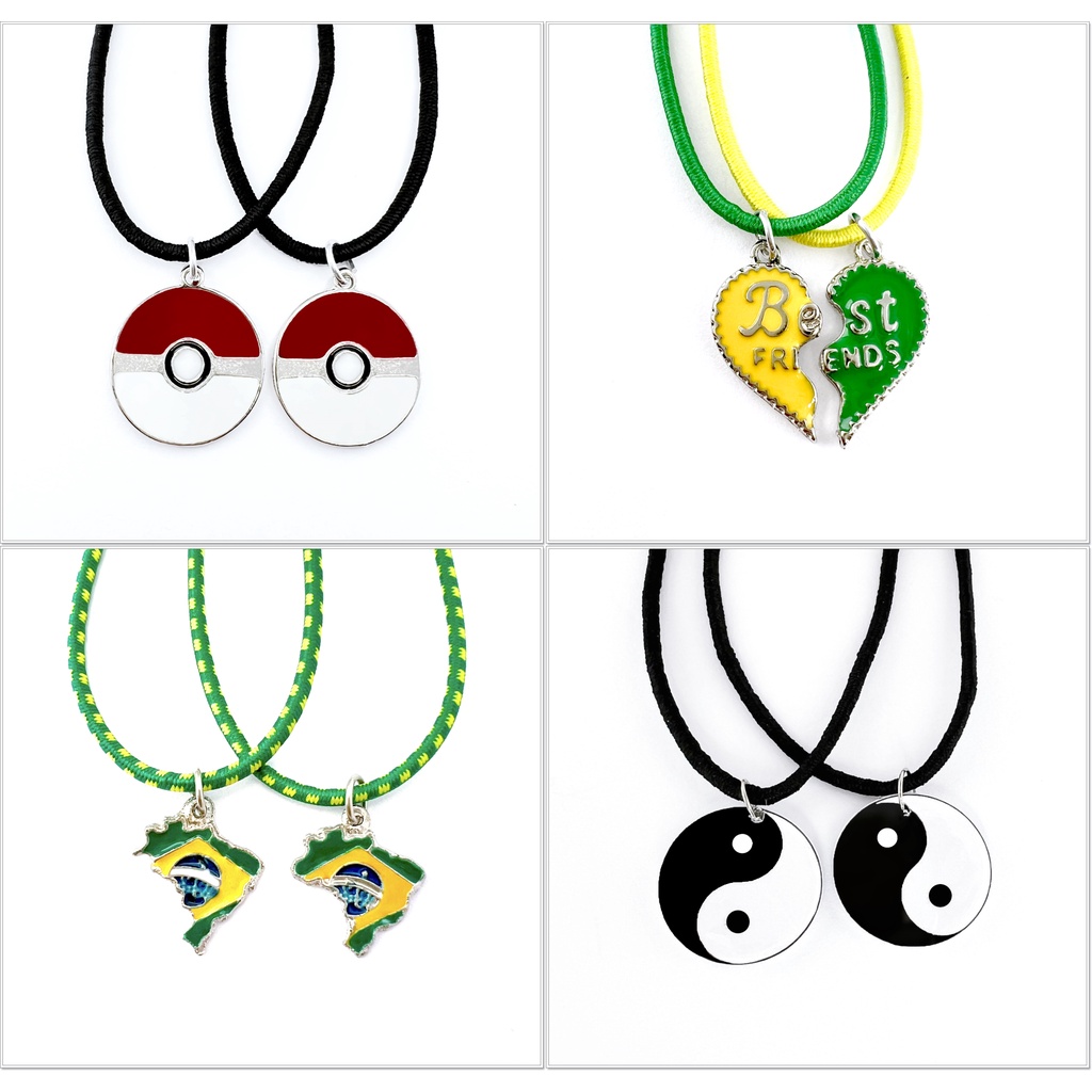 2 colares Best Friends Forever (BFF) Conjunto Colar Com Pingente De ...