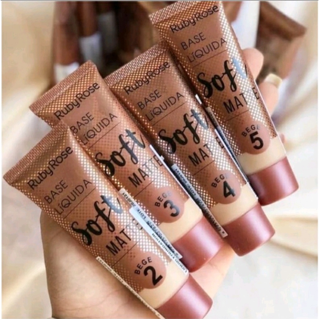 Base Soft Matte Ruby Rose Bege 2 - 3 Alta Cobertura | Shopee Brasil