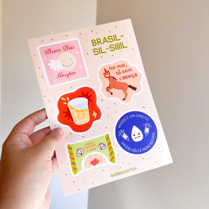 Cartela de Adesivos Brasil-sil-sil | Shopee Brasil