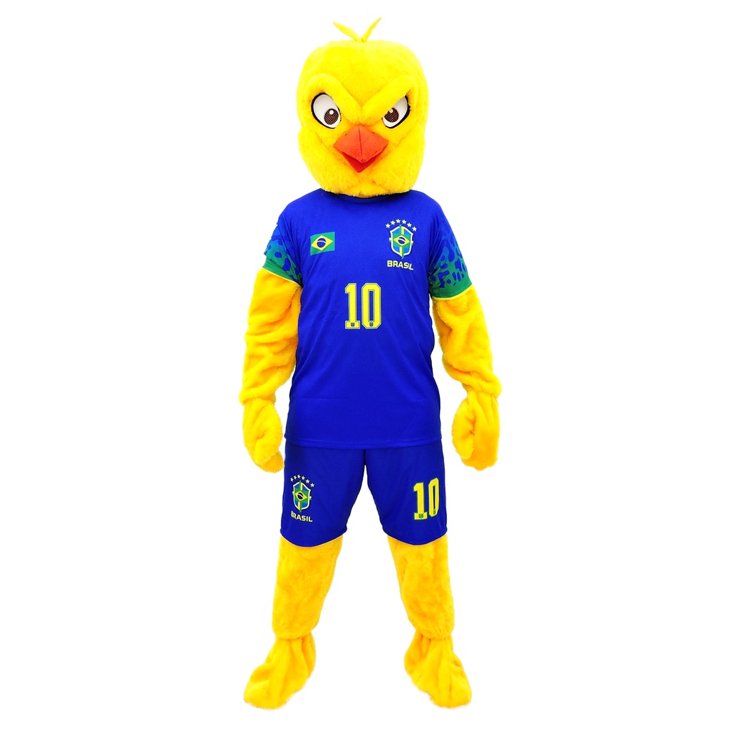 Fantasia Canarinho Pistola Azul Mascote Brasil Copa Do Mundo | Shopee ...