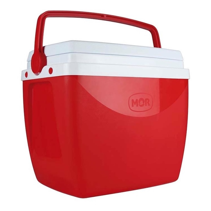 Caixa Térmica Cooler 6 Litros Vermelha Com Alça Mor Camping Pesca ...