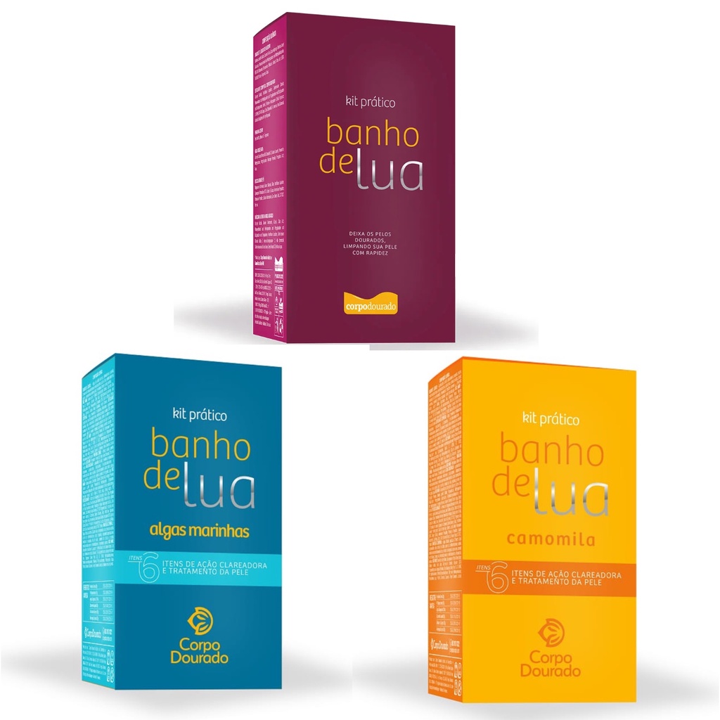 Kit Prático Banho de Lua 6 Itens Corpo Dourado | Shopee Brasil