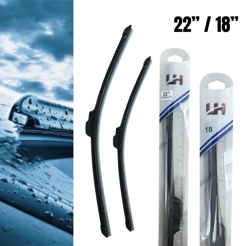 Kit Palheta Limpadora de Silicone para Para-brisa encaixe Tipo Gancho 22 / 18 Polegadas | Shopee ...