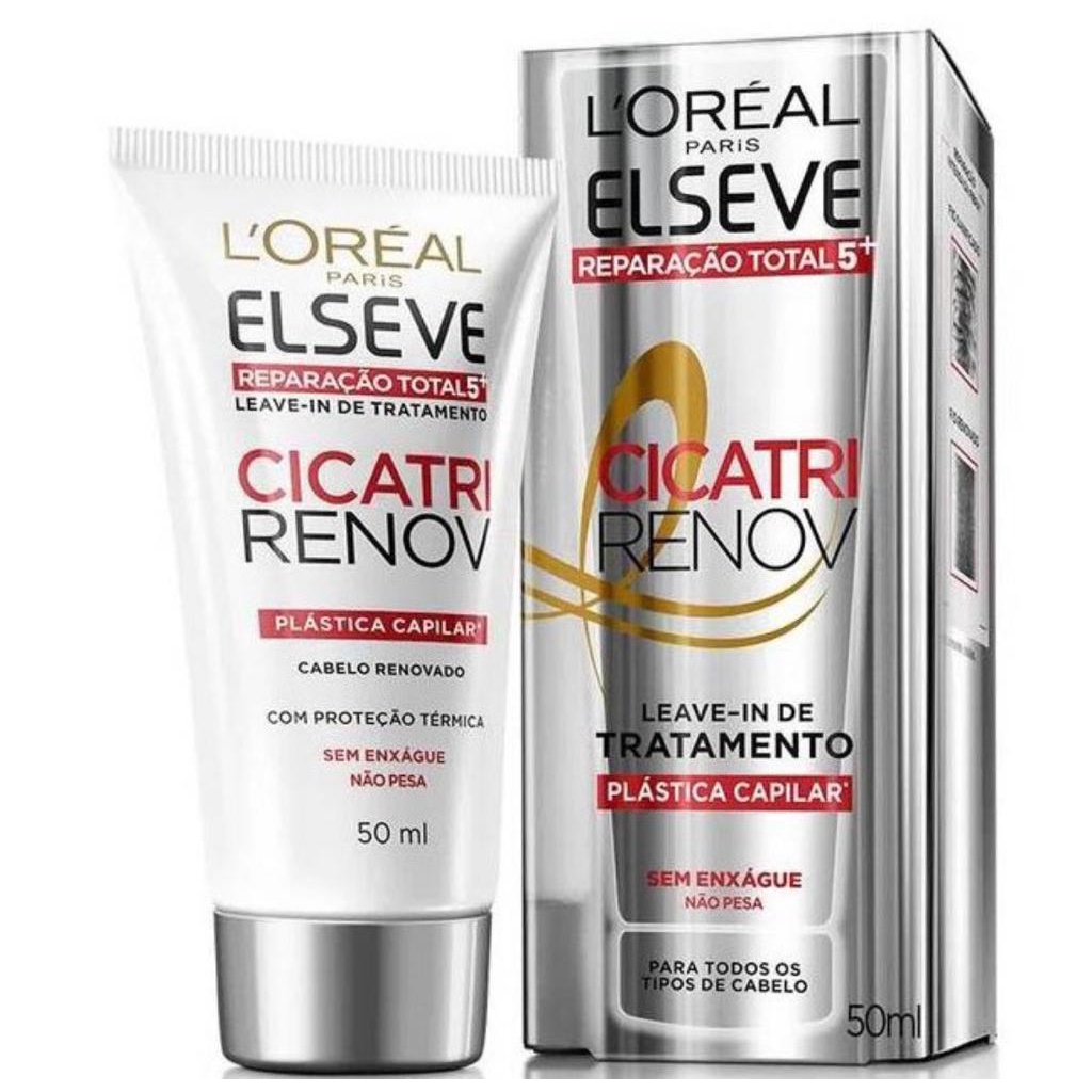 LEAVE-IN DE TRATAMENTO L'ORÉAL ELSEVE CICATRI RENOV 50ml | Shopee Brasil