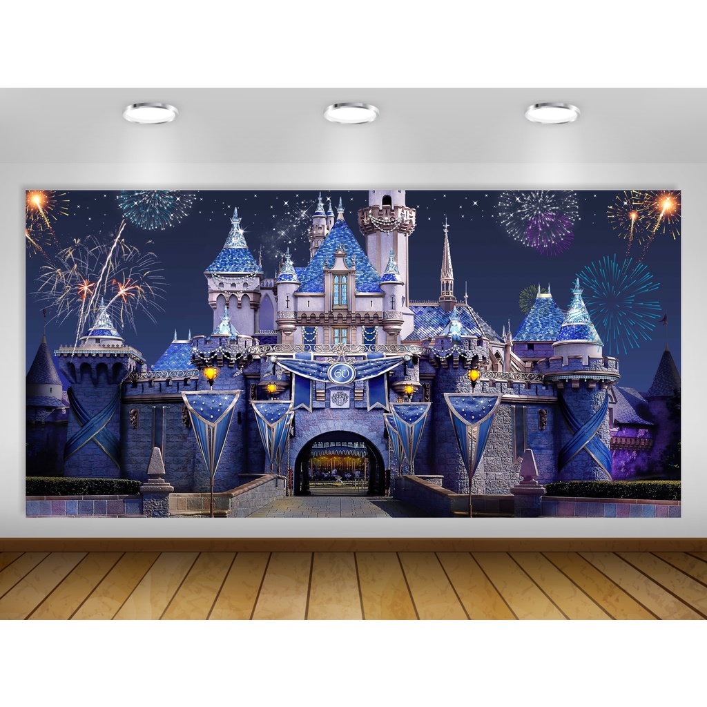 Painel de festa Castelo Disney Decoração Mickey Disney Castelo Realeza ...