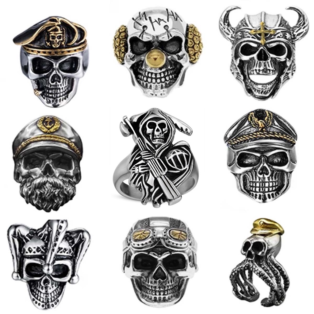 Anel Caveira Soldado Militar Ajustável Bope Rota Rotam Rock moto Rock ...
