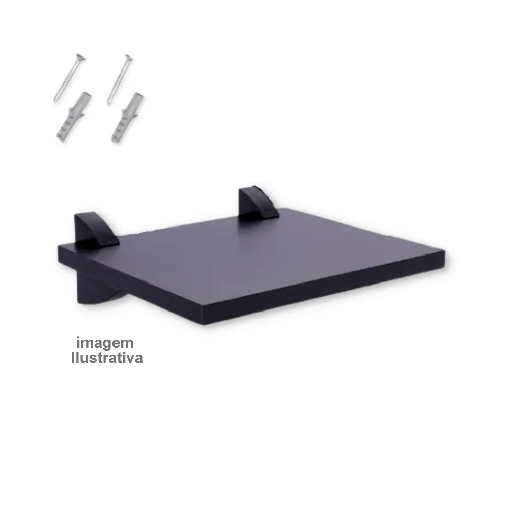 Prateleira Porta Modem 1,2x20x24cm Branco ou Preto Utilita PRAT-K ...