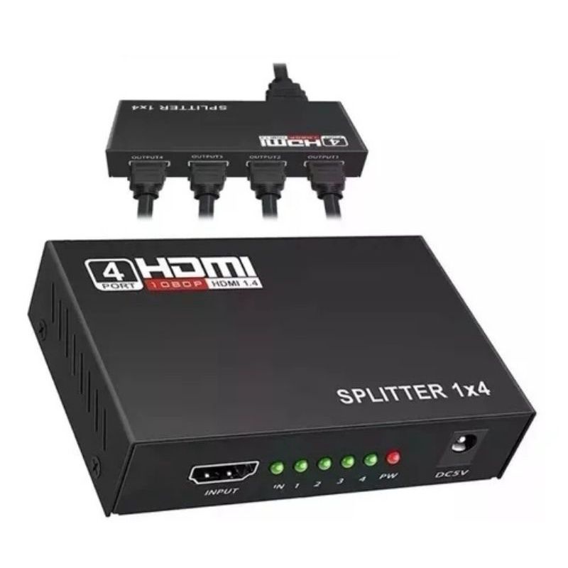 Duplicador Splitter Cabo Hdmi 1x4 Divisor Full Hd 1.4 3d Hub | Shopee ...