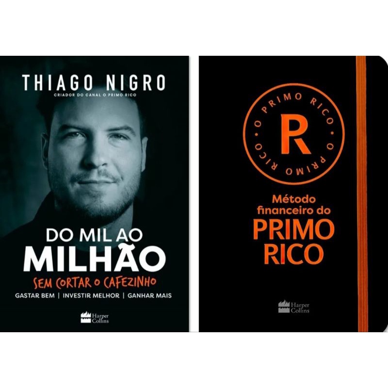 Livro Kit Do Mil Ao Milhão e Método Financeiro do Primo Rico novos ...