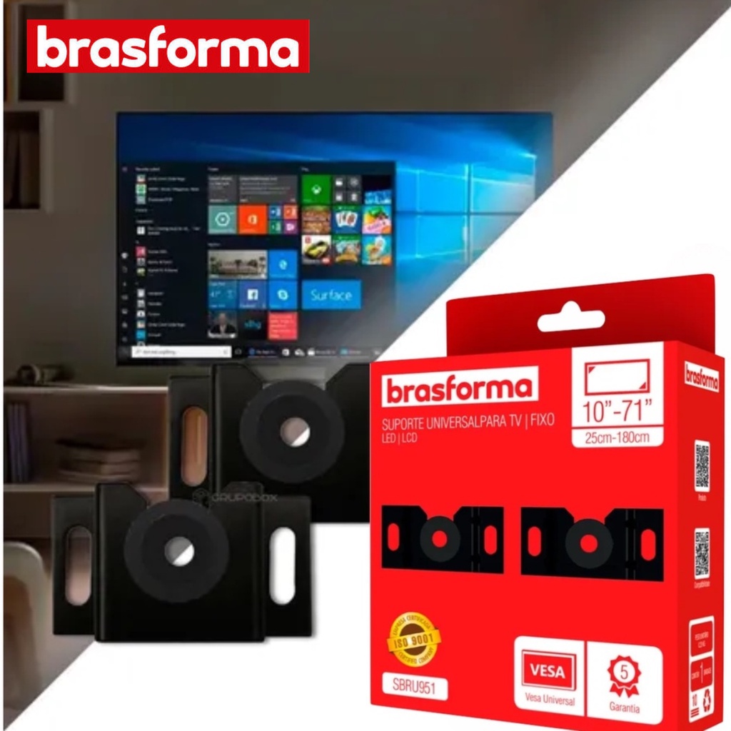 Suporte Para Tv Televisão Parede 10 , 32 , 43 , 50 , 55 , 71 Polegadas ...