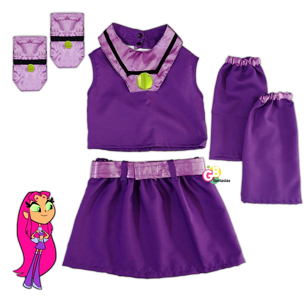FANTASIA GAROTA ESTELAR JOVEM TITÃS GB INFANTIL/JUVENIL | Shopee Brasil
