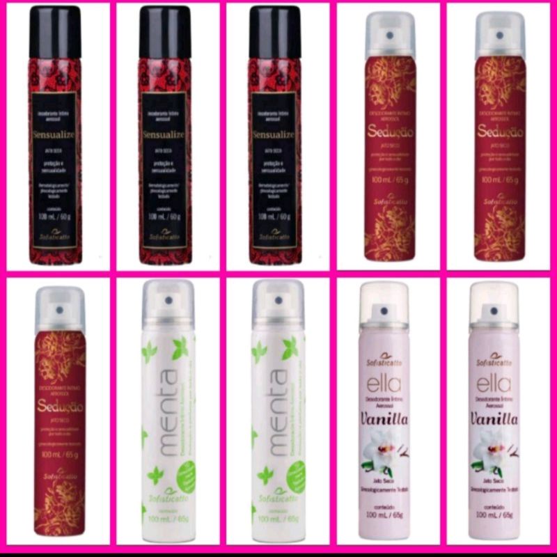 DESODORANTE ÍNTIMO JATO SECO 100ML SOFISTICATTO kit 10 UNIDADES | Shopee Brasil