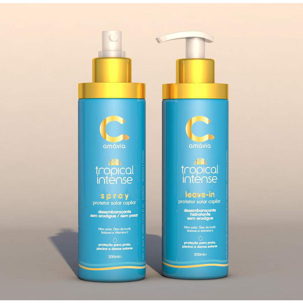 Kit Leave In + Spray Protetor Solar Capilar Tropical Intense 200ml ...
