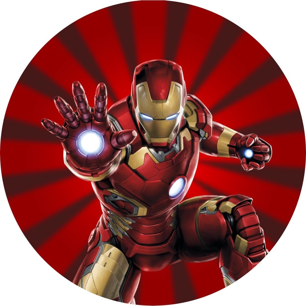Painel Redondo Homem de Ferro em Tecido C/elástico Sublimado 3D | Shopee Brasil