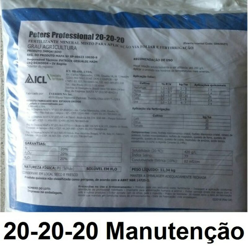 Peters Original adubo (20-20-20 )200gramas Orquídeas E Rosas Do Deserto ...