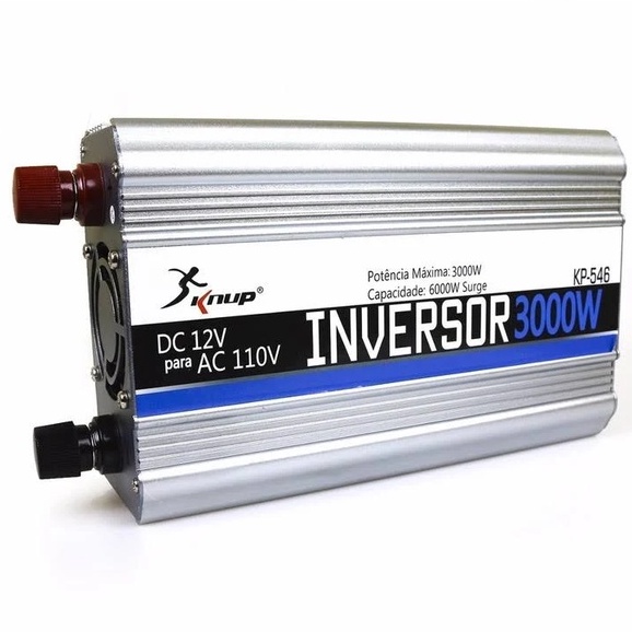Transformador 3000 Inversor de Tensão 3000W de 12V para 110V Knup KP-546 | Shopee Brasil