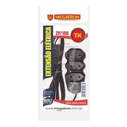 Extensão Elétrica -- Megatron 10a -- Paralelo 2p - 5 Metros | Shopee Brasil
