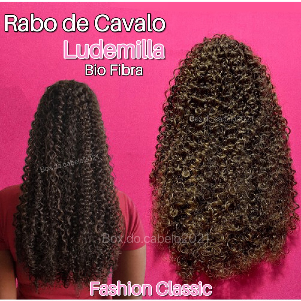Aplique LUDEMILLA 65cm Rabo De Cavalo Cacheado Fashion Classic BIO ...