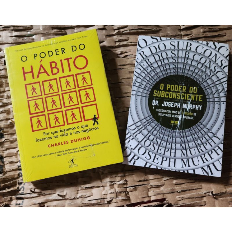 kit com os livros O Poder do Hábito e O poder do subconsciente novos e ...
