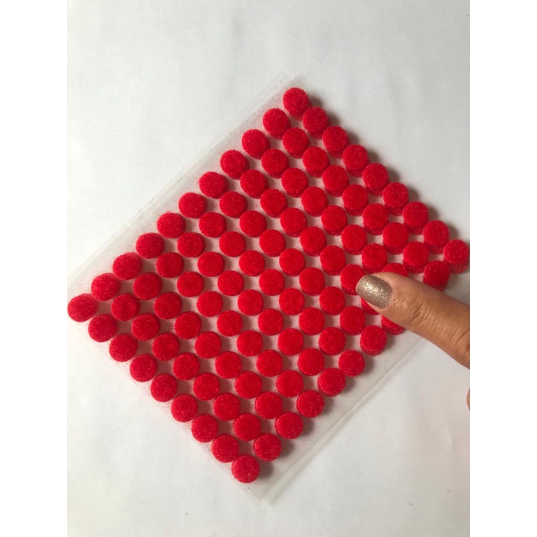 VELCRO ADESIVO REDONDO 9 a 99 pares VERMELHO 10 mm (1 cm) | Shopee Brasil