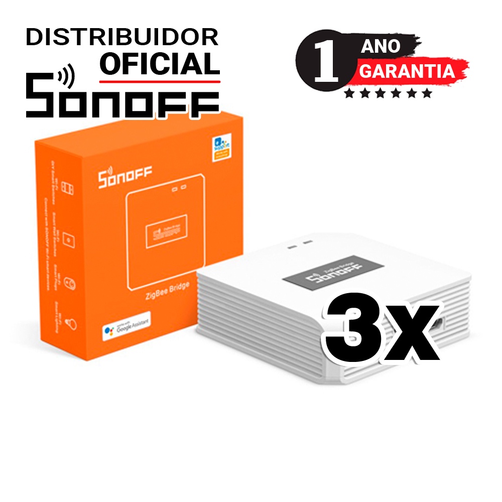 Kit com 3 unidades Sonoff Hub Zigbee Bridge (ZBBRIDGE) | Shopee Brasil