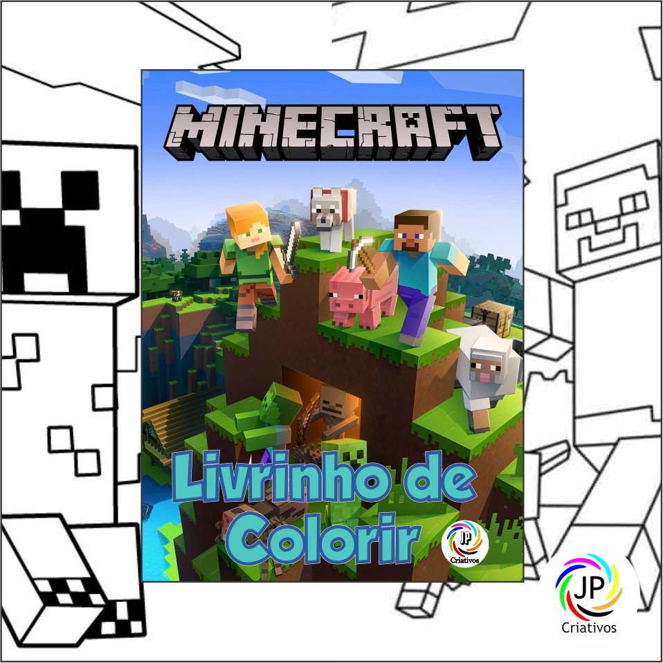 Livrinho De Colorir Minecraft - Para Lembrancinha 10X14 CM | Shopee Brasil