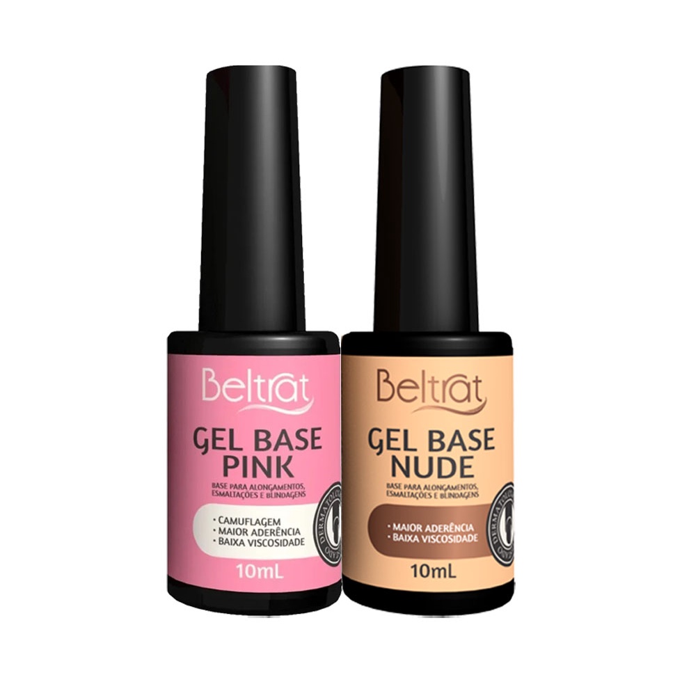 Kit Gel Capa Base Beltrat Pink + Nude Camuflagem Das Unhas / Blindagem ...
