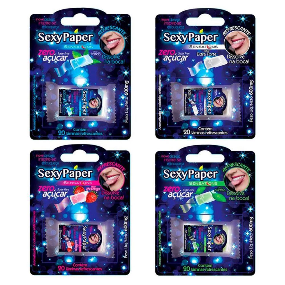 Kit 10 Sexy Paper Mint Laminas Refrescantes Para Sexo Oral Sex Shop