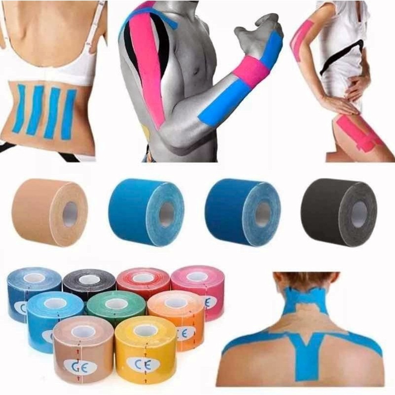 Fita Knesio Tape Bandagem Adesiva Funcional Alivia a dor lesão atleta | Shopee Brasil