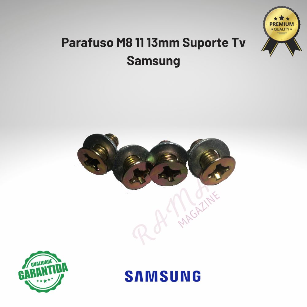 Parafuso M8 11 13mm Suporte Tv Samsung 43 50 55 60 65 Vesa | Shopee Brasil