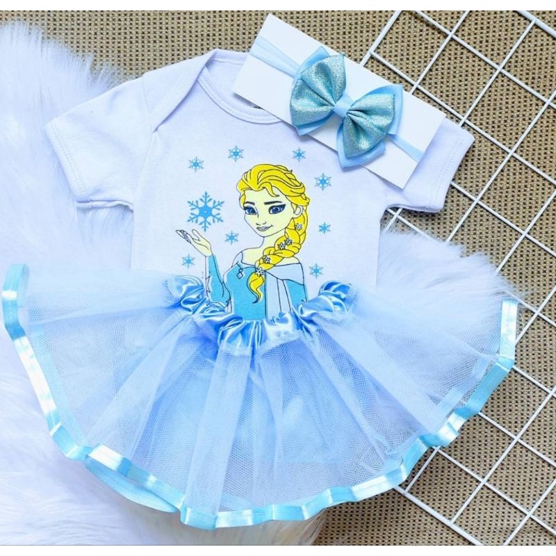Body Temático frozen Elza menina bebê mesversario | Shopee Brasil