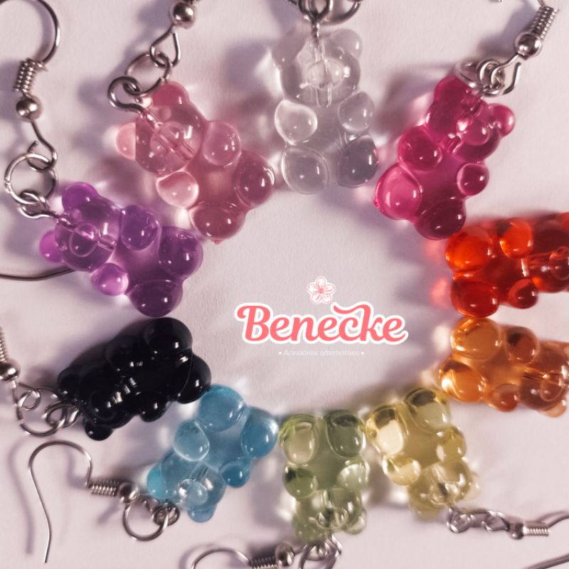 Brincos Gummy bear - Gelatina Fini / Aesthetic, Kidcore, kawaii ...