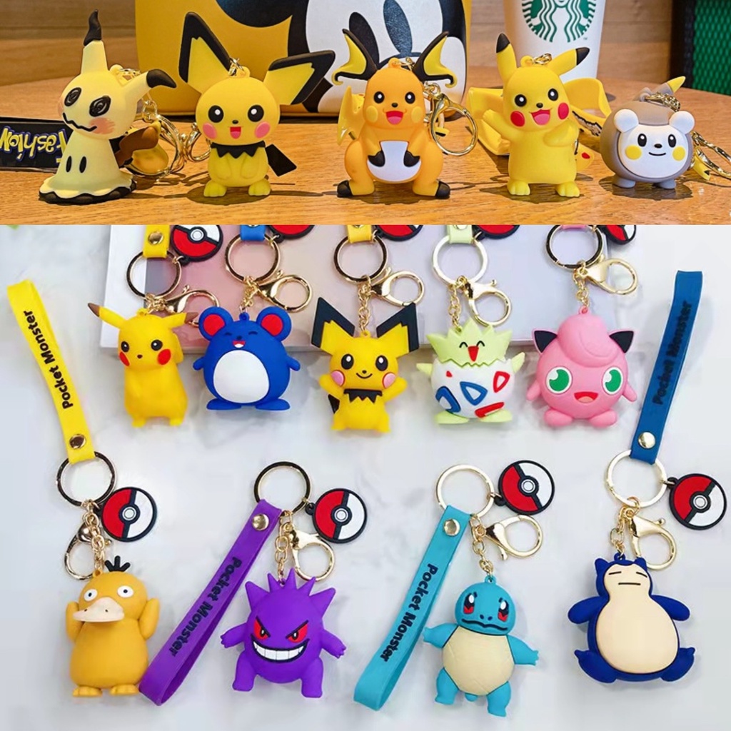 Chaveiro Pokemon Gengar Squirtle jigglypuff togepi azumarill Pikachu ...