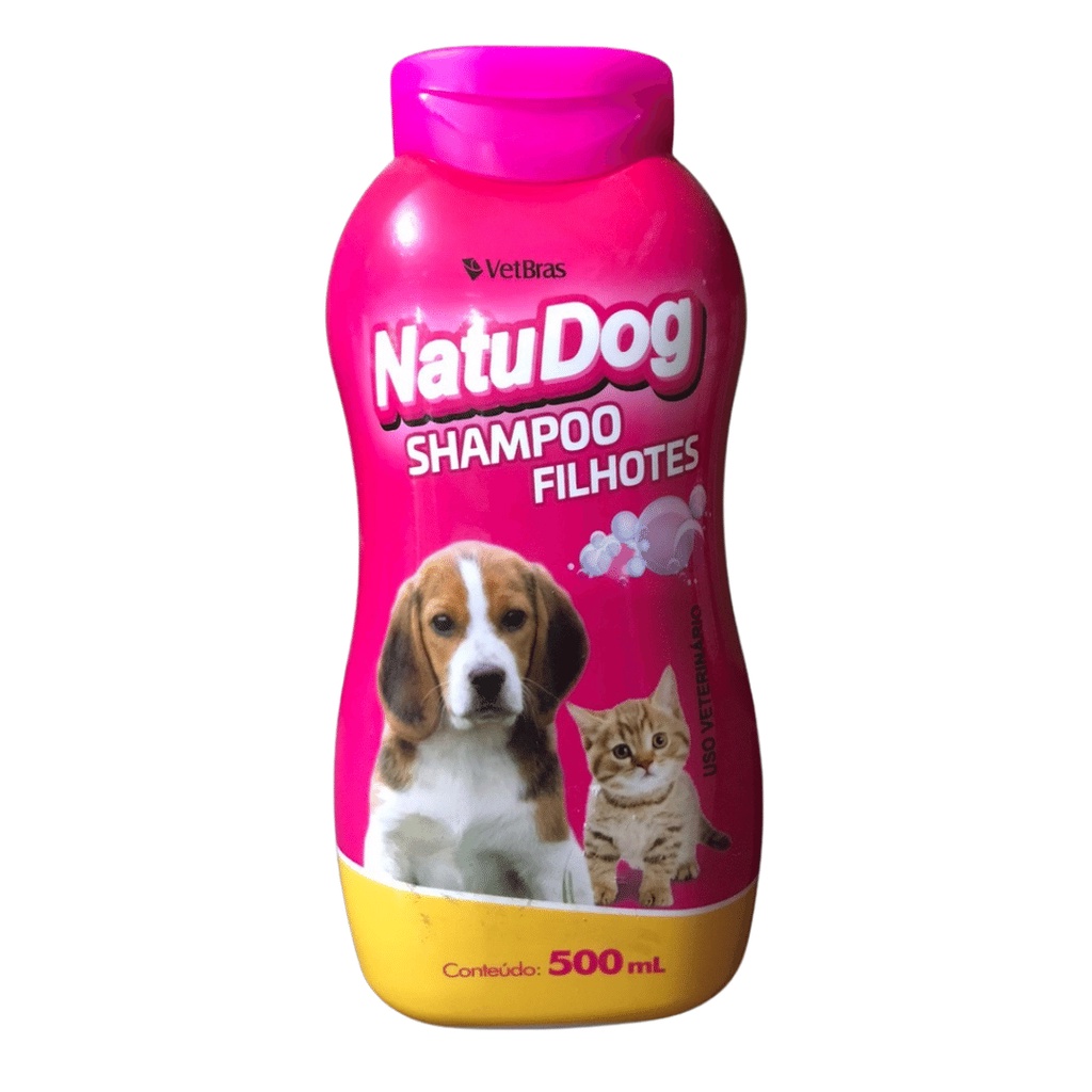 Shampoo Filhotes Natu Dog para Cães e Gatos Vetbras 500 mL | Shopee Brasil