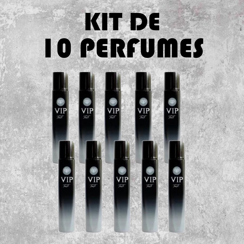 KIT de 10 Perfumes VIP TOUTI (Você escolhe as fragrâncias no CHAT ...