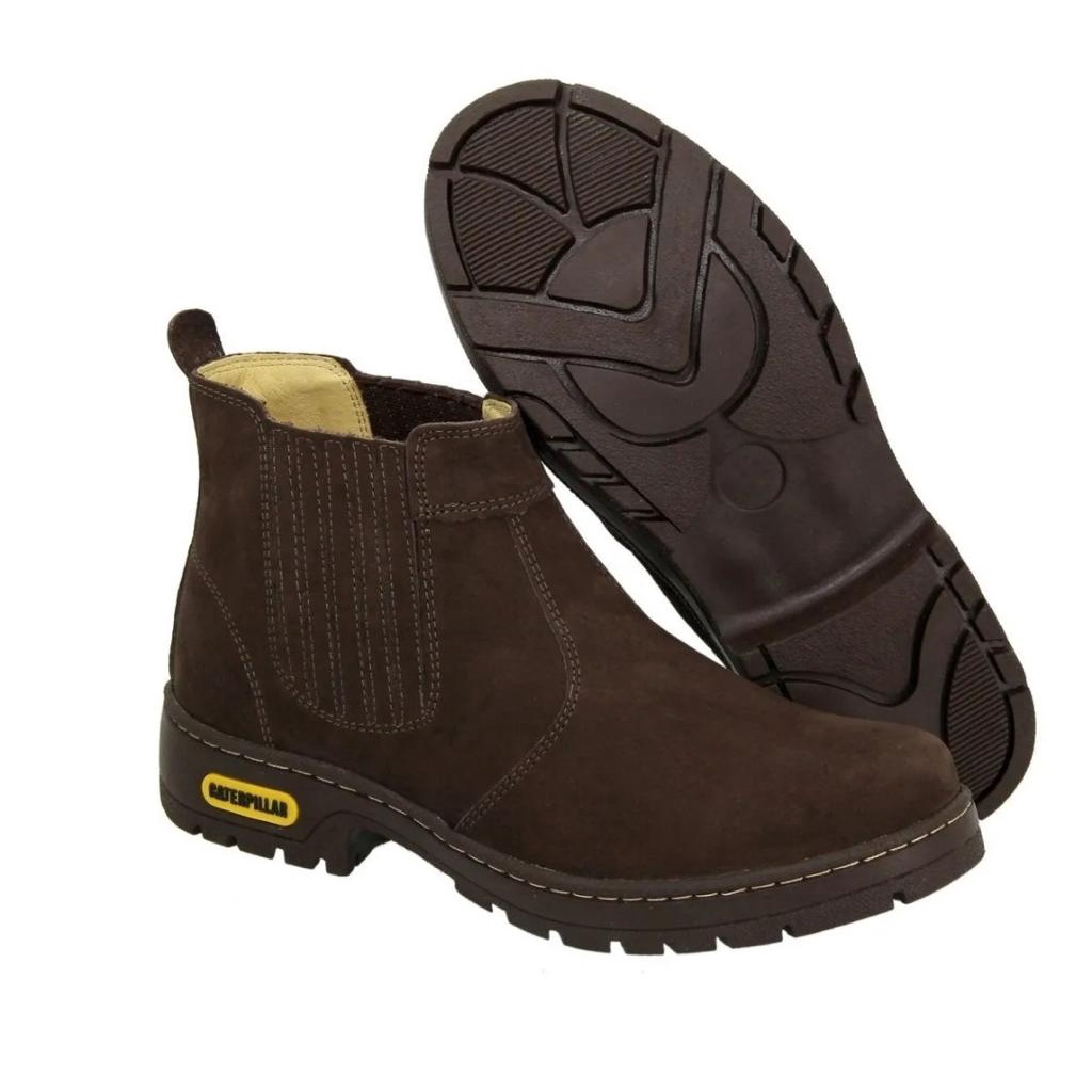 bota botina masculina caterpillar cat em couro legitimo promocao envio ...