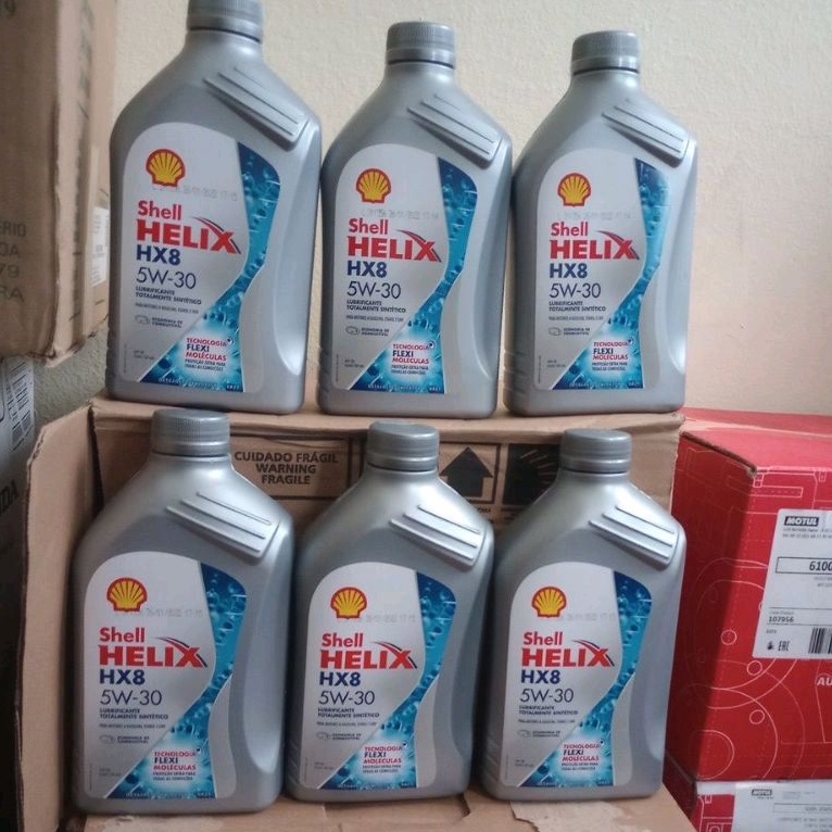 KIT 6 LITROS LUBRIFICANTE SHELL HELIX HX8 5W30 6L | Shopee Brasil