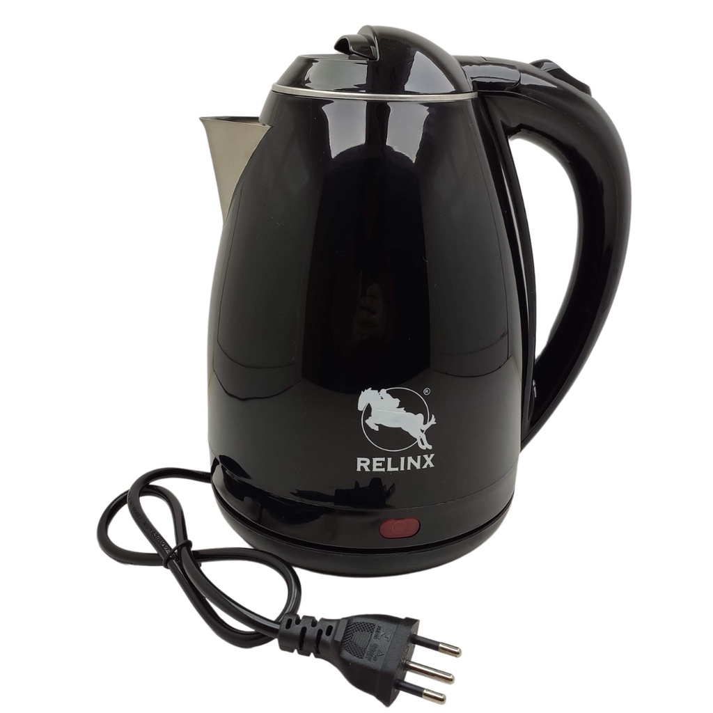 Chaleira Elétrica Jarra Térmica Bule Garrafa Inox Plástico 1,8 Litros 1500w Potência 220v Preto ...