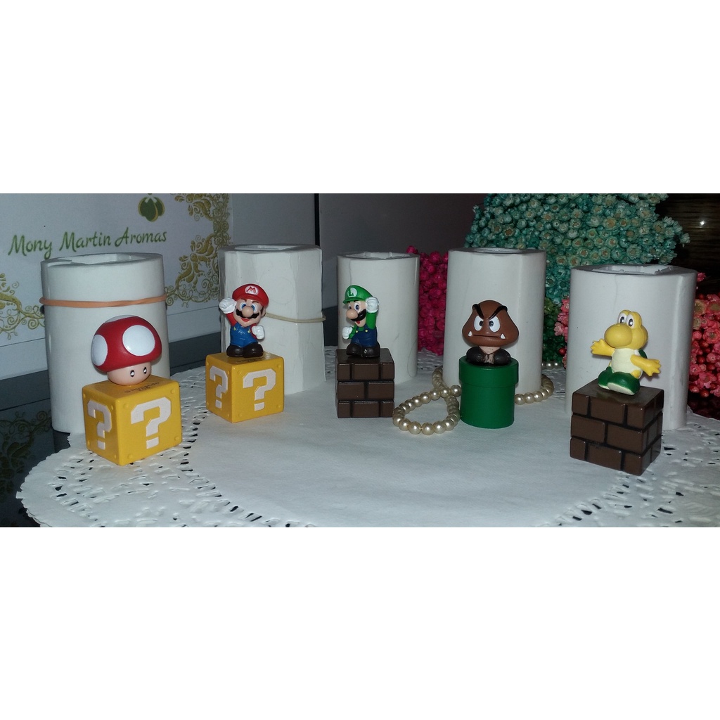 Kit com 5 Moldes de Silicone Game Mario | Shopee Brasil