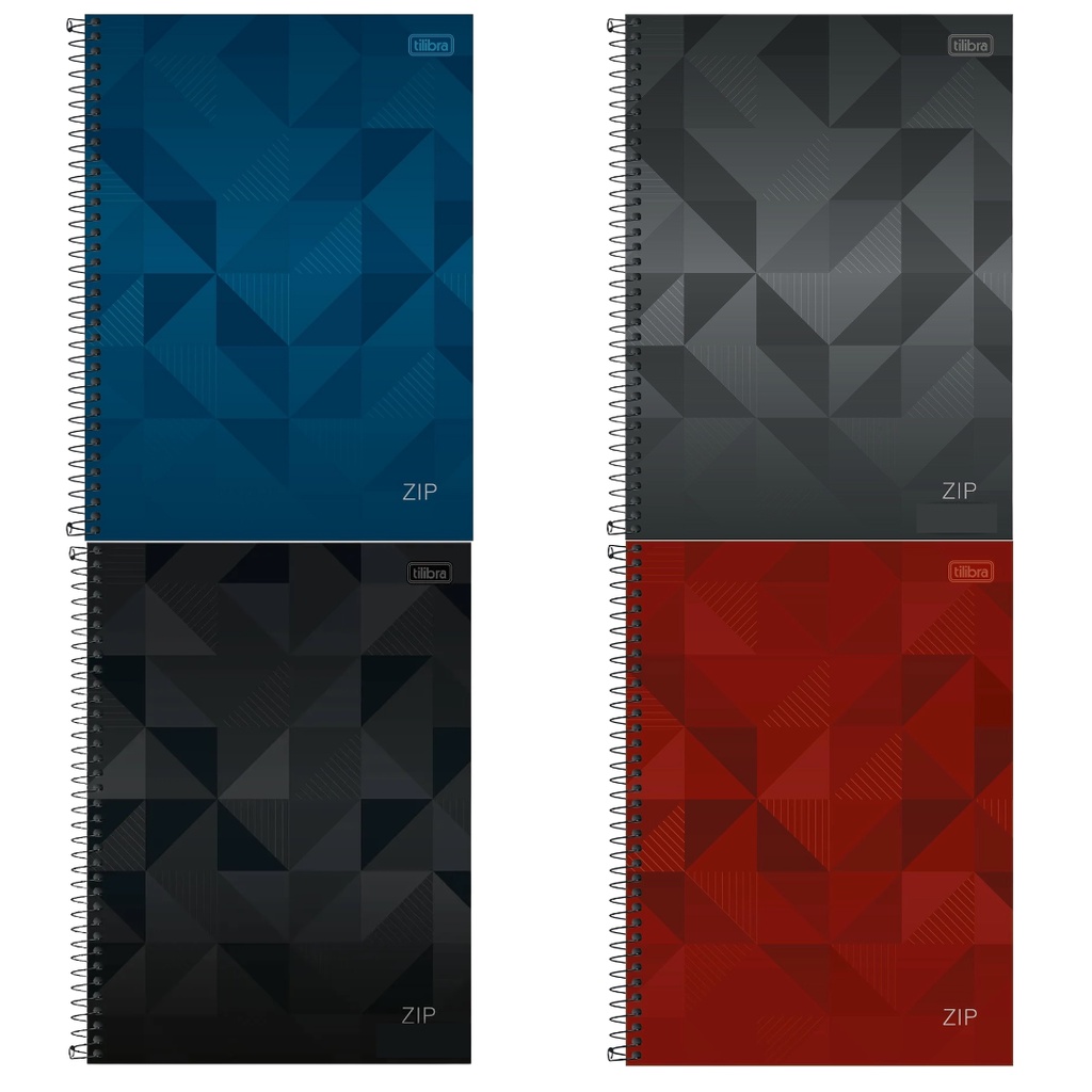 Caderno Espiral Capa Dura Universitário 10 Matérias ZIP 200 folhas ...