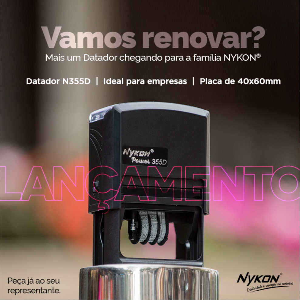 Datador Automático Nykon 355D - 60x40mm | Shopee Brasil