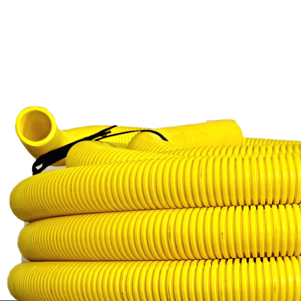 Conduíte Corrugado Eletr. Amarelo Dn 32 mm - 1" polegada X 25 metros ...