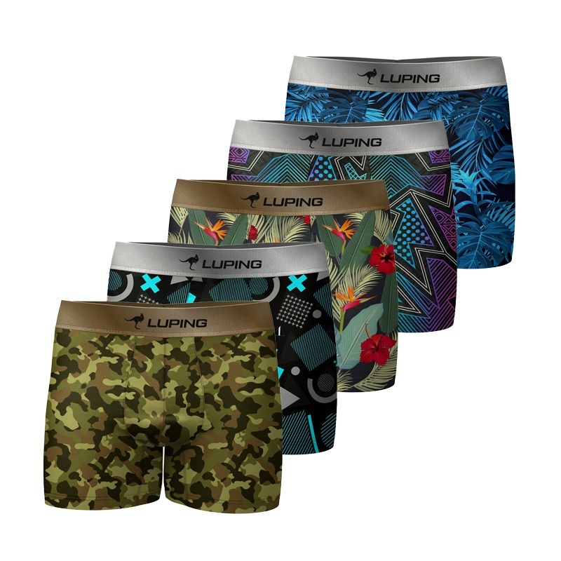 Kit 10 Cuecas Estampada Boxer Adulto Masculina Premium Com Elástico ...