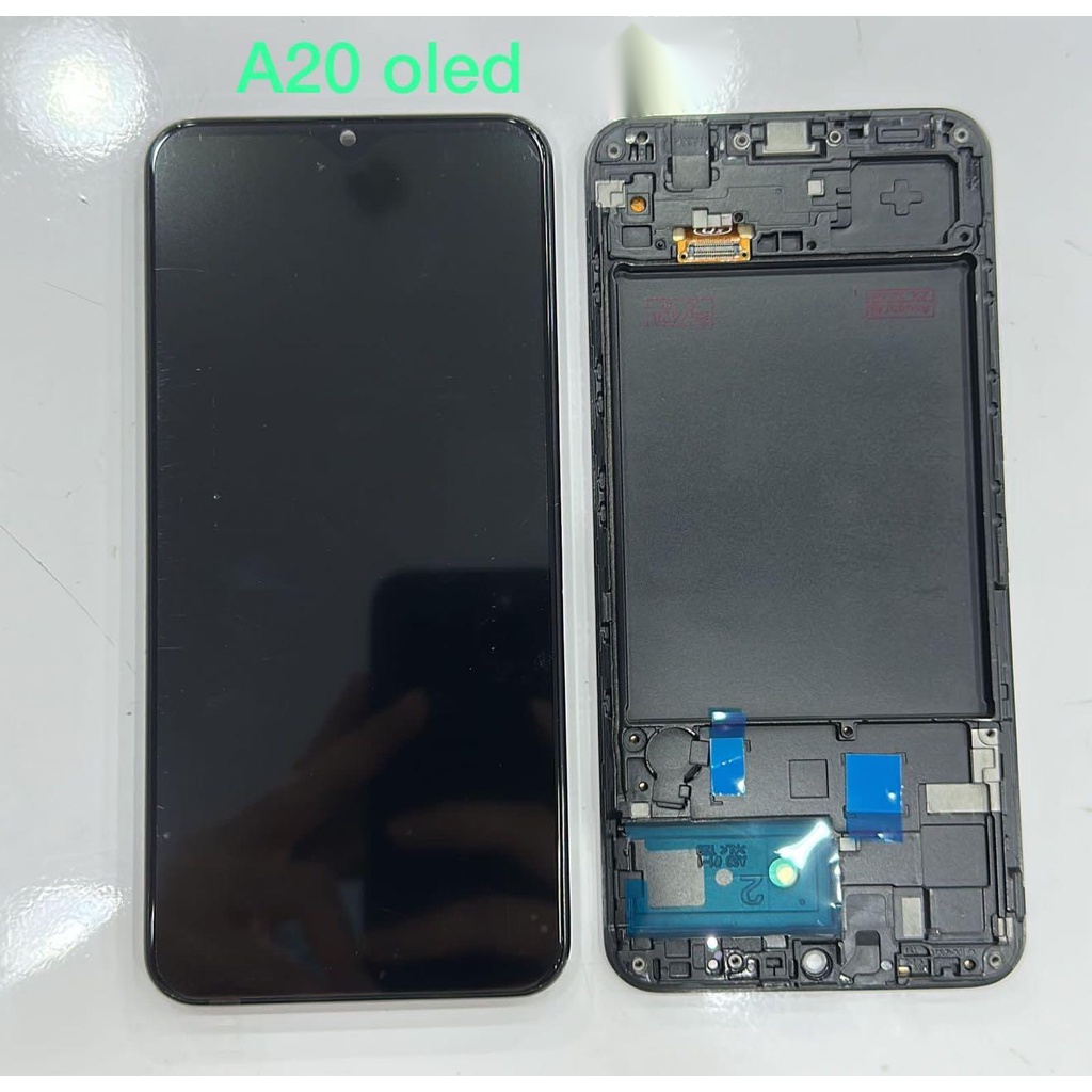 SAMSUNG A20 OLED C/ARO Tela Touch Frontal Display LCD Touch Completo acessorios para celular ...