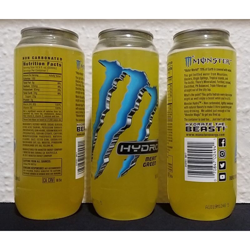 Monster Energy Hydro Mean Green 500ml Original Importado | Shopee Brasil