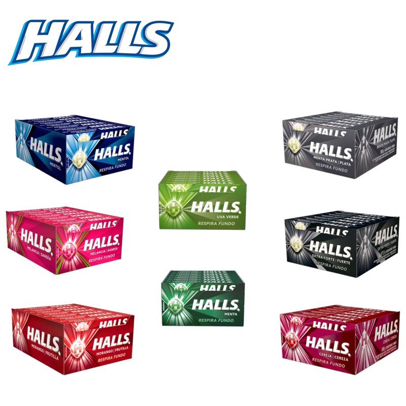 Bala Drops Halls Caixa 21g c/21 | Shopee Brasil