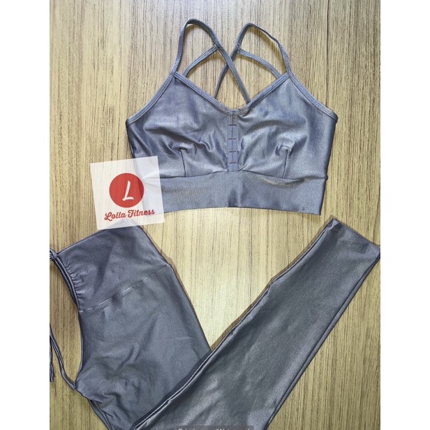 Conjunto Academia - Calca e top - aveludado de compressão - cintura ... Conjunto Academia - Calca e top - aveludado de compressão - cintura ...