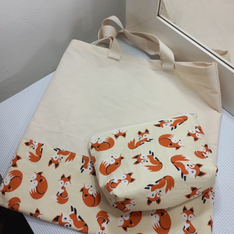 kit ecobag + necessaire simples | Shopee Brasil